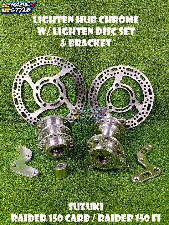 LIGHTEN HUB CHROME AND LIGHTEN DISC WITH BRACKET 2 IN 1 SUZUKI RAIDER ...