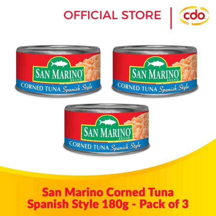 SAN MARINO Corned Tuna Spanish Style 180g - Pack of 3 | Lazada PH