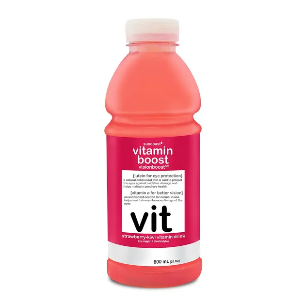 Vitamin Boost 600ml Visionboost Strawberry Kiwi Vitamin Drink (Pack of ...