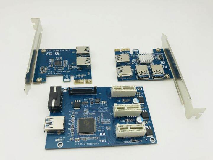 PCI E 1 To 2 / 3 / 4 PCI Express 1X Slots Riser Card Mini ITX To ...