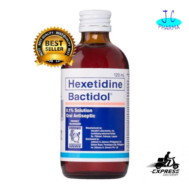 BACTIDOL Hexetidine 0.1% Sol Oral Antiseptic 120ml | Lazada PH