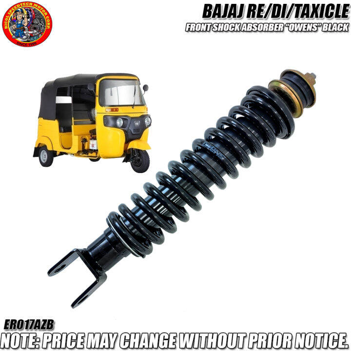 BAJAJ RE/FI/TAXICLE FRONT SHOCK ABSORBER OWENS (ONE PIECE) BLACK ...