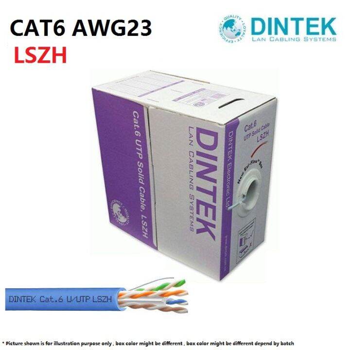 Box ( 305m) Dintek PowerMAX500 4P Cat.6 U/UTP 23AWG LSZH Cable - Blue ...