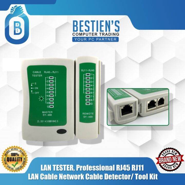 ☑ LAN TESTER Professional RJ45 RJ11 LAN Cable Network Cable Detector ...