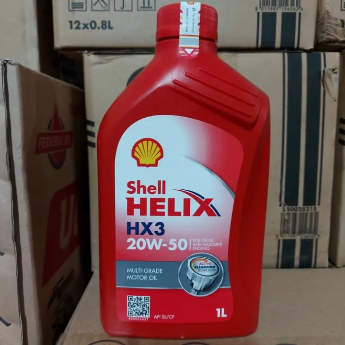 oli shell helix hx3 20w-50 1Liter | Lazada Indonesia
