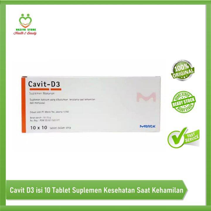 Cavit D3 Tablet Vitamin D Suplemen Kalsium Untuk Kehamilan Dan Sistem ...