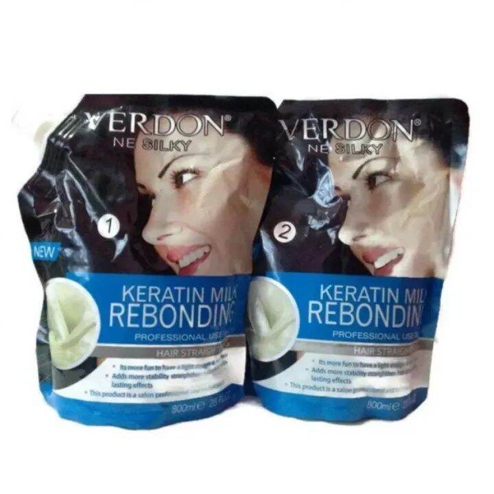 Verdon Keratin Rebond Rebonding Treatment Hair Treatment Set 1&2 800ml ...