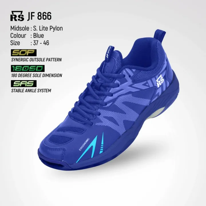 SEPATU BADMINTON RS REINFORCE SPEED JF 866 ORIGINAL BULUTANGKIS ...