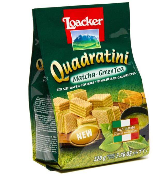 Loacker Quadratini Matcha Green Tea Wafer 220g | Lazada PH