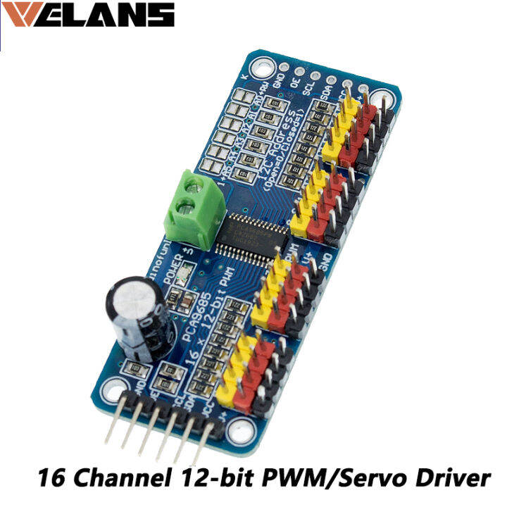 PCA9685 PWM 16 Channel 12-Bit PWM Servo Shield Driver I2C Interface PCA9685 Module For Raspberry ...