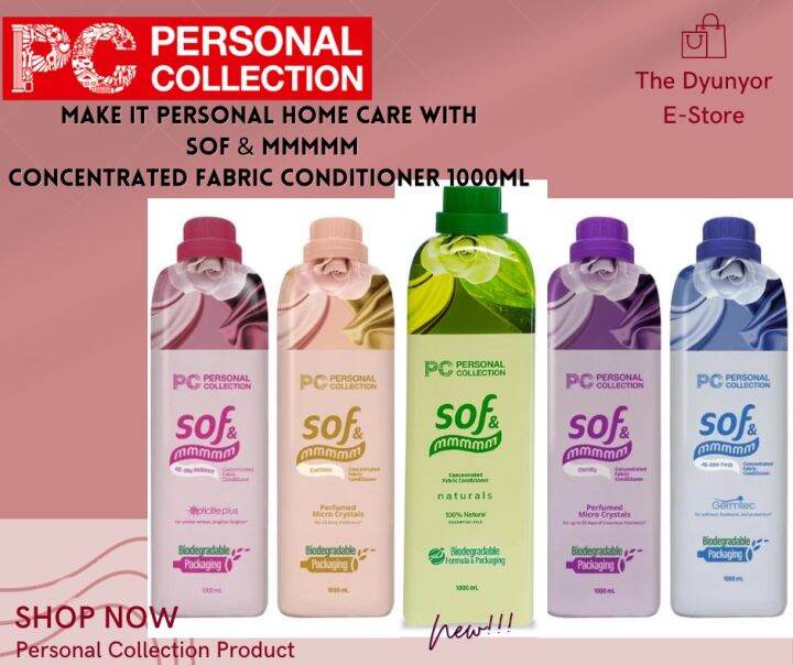 Sof & Mmmm concentrated Fabric Conditioner 1000ml by Personal ...