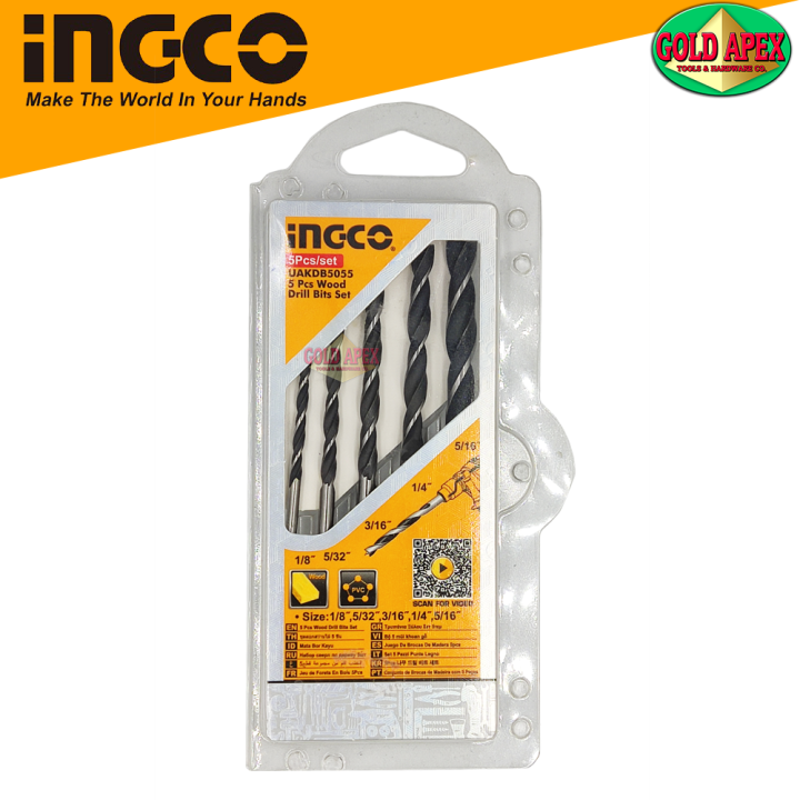 Ingco 5pcs Wood Drill Bit Set | Lazada PH