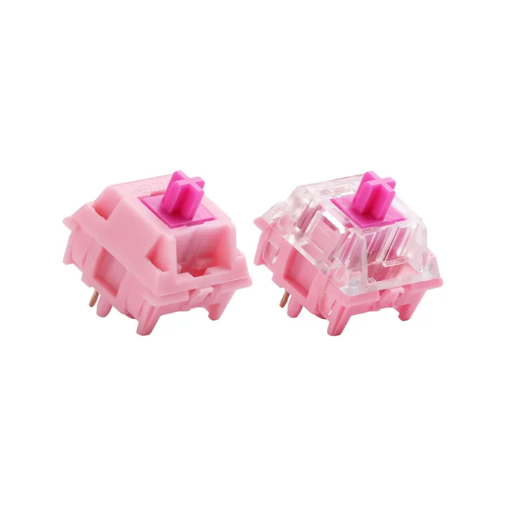 Gazzew Boba gum pink silent Linear Bobagum RGB for Mechanical keyboard custom switch 5pin 52g ...