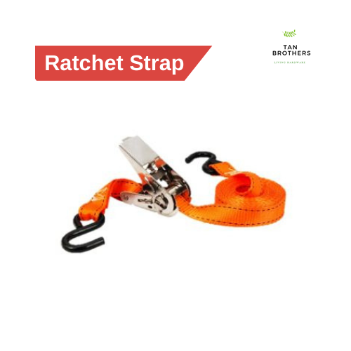 1" x 15' Ratchet Strap Tie-Down WITH METAL LOCK TALI PENGIKAT CANVAS ...