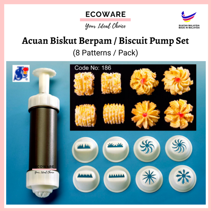 Acuan Biskut Berpam | Acuan Tart | Biscuit Pump | Kuih Biskut Tart Roll | Cookie Mould | Cookie ...