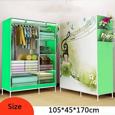 DIY Wardrobe Storage Metal Frame Wardrobe Multifunction Clothes Storage ...