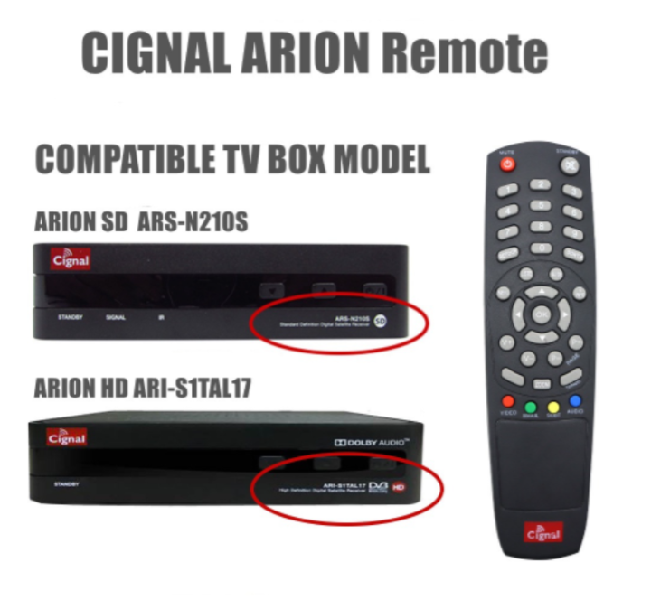 Cignal Remote Control for Skyworth/GUA/Arion/Satlite HD TV Box ...
