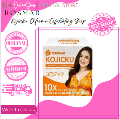 Rosmar KOJICKU Soap 70g Extreme Exfoliating Soap | x10 Skin Whitening | Pimple & Scar Remover ...