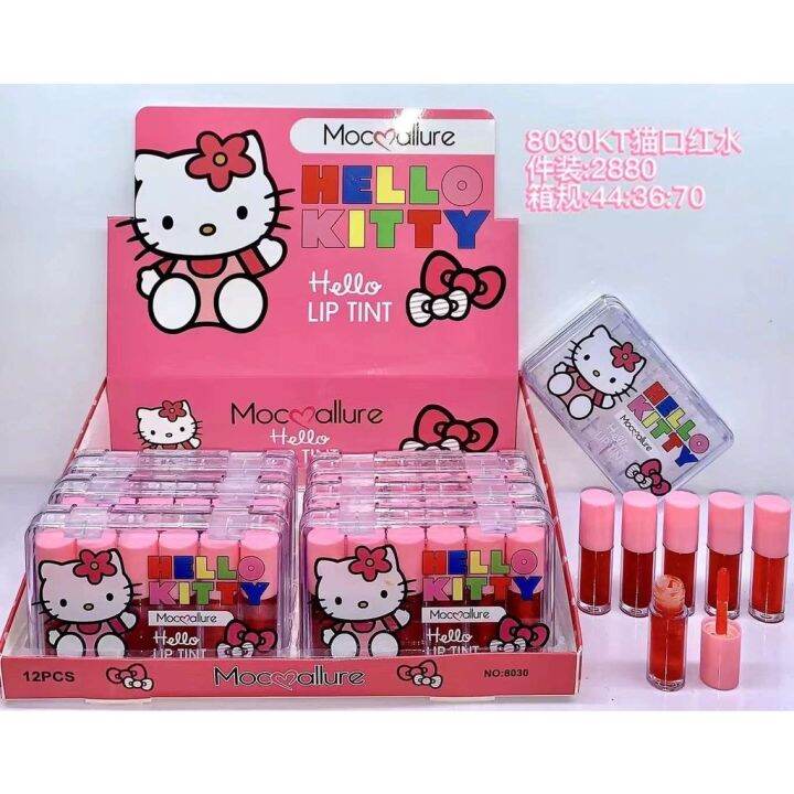 MOCMALLURE Hello Kitty 6Pcs 6in1 Lip Tint Porable Lip Tint Set EAsy to ...