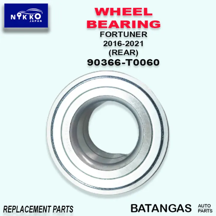 NIKKO JAPAN WHEEL BEARING FOR FORTUNER 2016-2021 (REAR) 90366-T0060 ...
