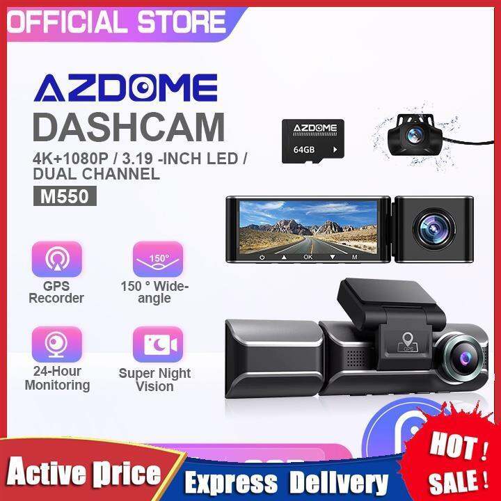 AZDOME M550 4K 1080P Dual Channel with GPS Night Vision Dash Cam ...