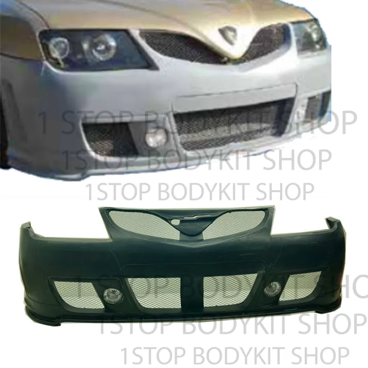 PROTON WAJA FRONT BUMPER WITH SIGNAL LAMP(R-3) (FIBERGLASS) SKIRT LIP ...