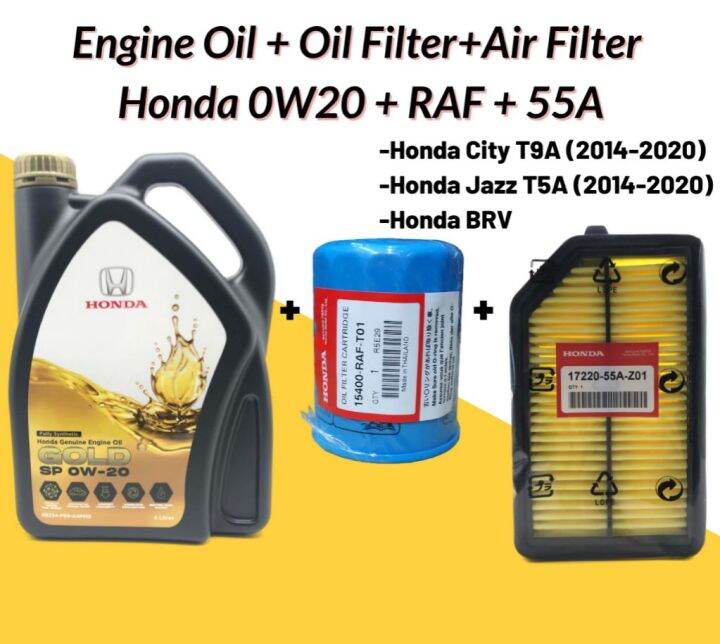 Honda Genuine Fully Synthetic SN 0W20 4L Engine Oil with Honda Oil ...