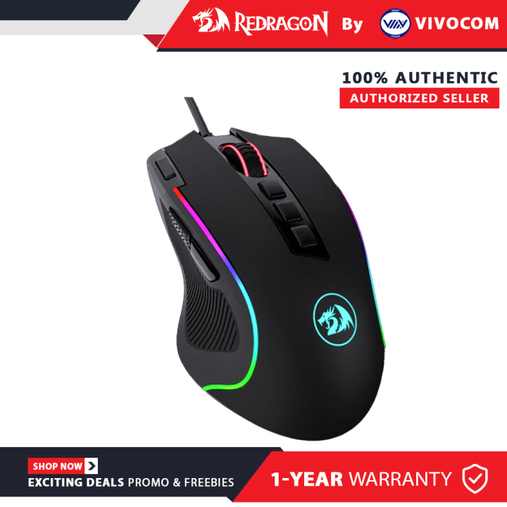 REDRAGON M612 Predator RGB Gaming Mouse, 8000 DPI Wired Optical Gamer Mouse with 11 Programmable ...