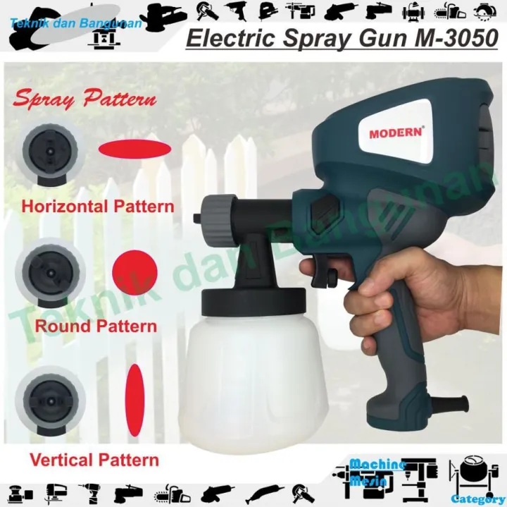 Spray Gun Listrik Modern , Elektrik Spray Gun Modern M3050 / Spray Gun Modern M 3050 | Lazada ...