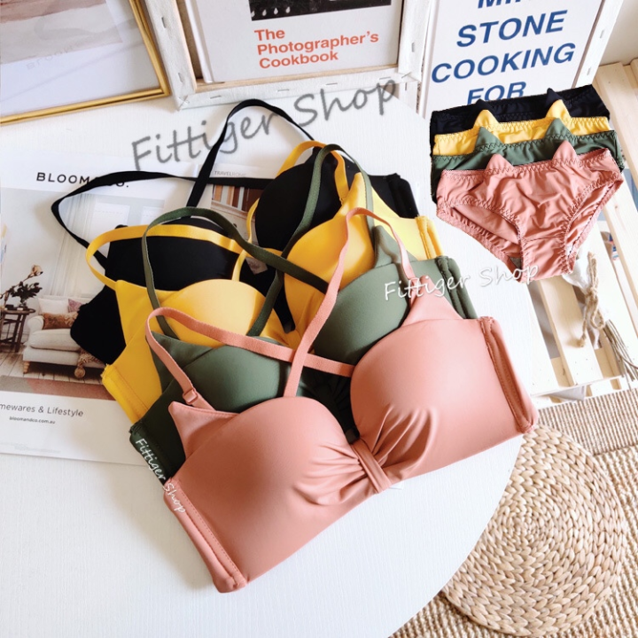 FittigerShop ถูกสุด ชุดเซ็ท（ เสื้อชั้นใน + กางเกงใน ） ดีไชน์หูแมวเหมียวน่ารัก สินค้าพร้อมส่งใน ...