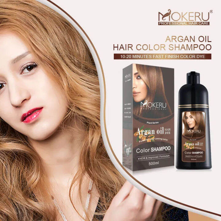 MOKERU Shampoo Semir Argan Oil / Keratin Herbal Alami 500 ml | Lazada ...