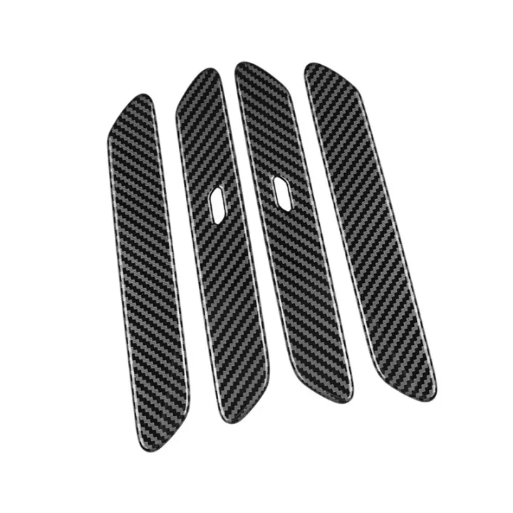 4Pcs ABS Carbon Fiber Exterior Side Door Handle Cover Trim for KIA EV6 ...