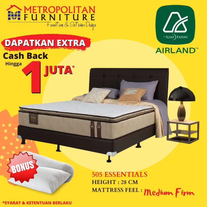 AIRLAND Spring bed 505 Essentials FULL SET Kasur Springbed Matras ...
