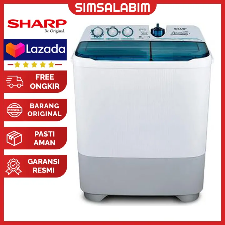 Sharp ES-T85CR-BK Mesin Cuci 2 Tabung 8 Kg - Jabodetabek | Lazada Indonesia
