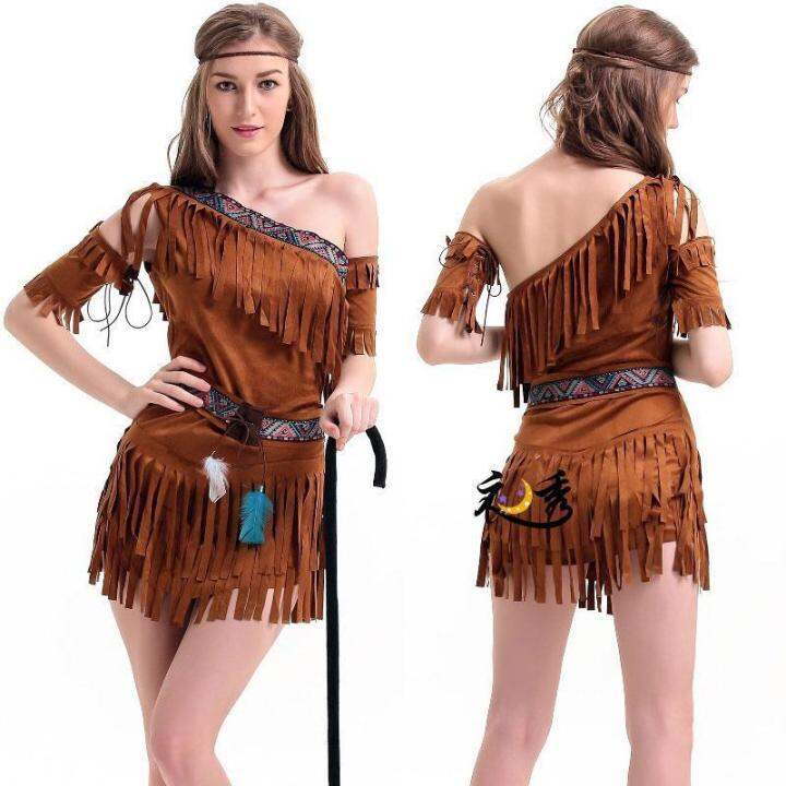 Halloween primitive costume tribal savage costume female aboriginal ...