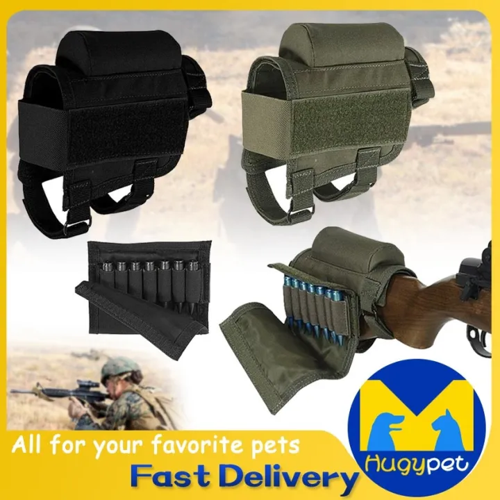 Tactical Butt Stock Rifle Case Cheek Rest Pouch Riser Pad Shell Bullet ...
