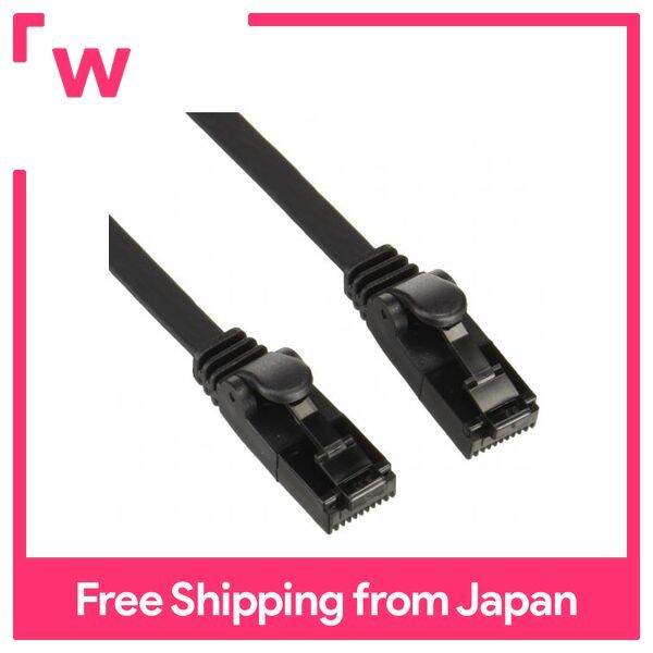 ELECOM LAN cable 5m, claw unbreakable, super flat, CAT6 compliant, black LD-C6FT/BK50 | Lazada PH