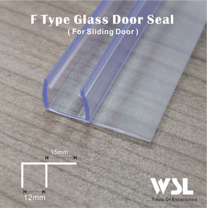 F Type -Sliding Glass Door Seal 2.4 meter ( 8 Ft ) For Sliding glass ...