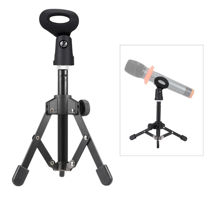 MS-12 Mini Foldable Adjustable Desktop Microphone Stand Tripod with MC4 ...