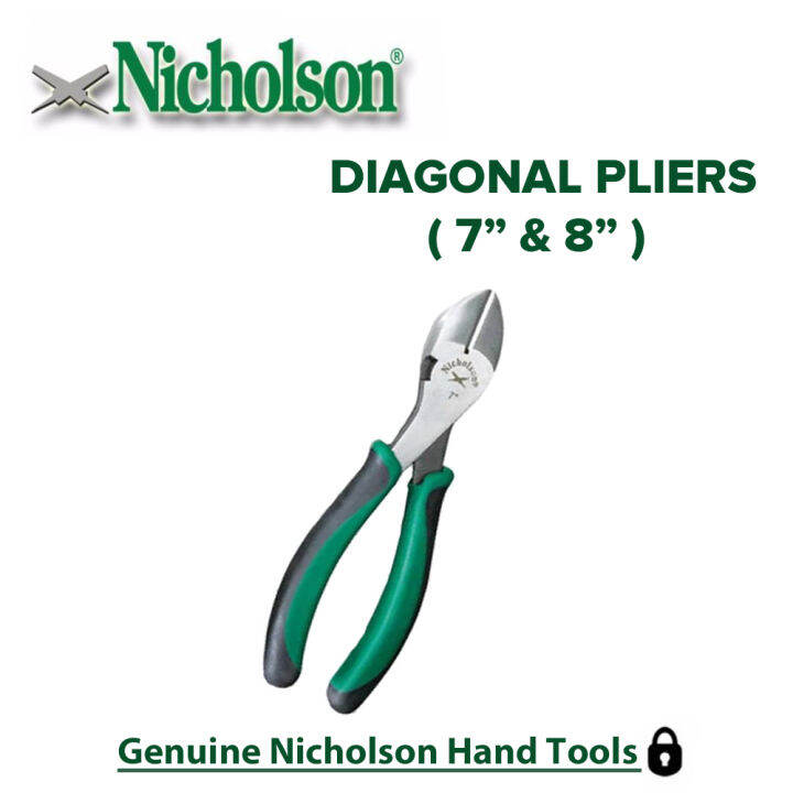 Nicholson Forged Alloy Steel Diagonal Plier ( 7-inch & 8-inch ...