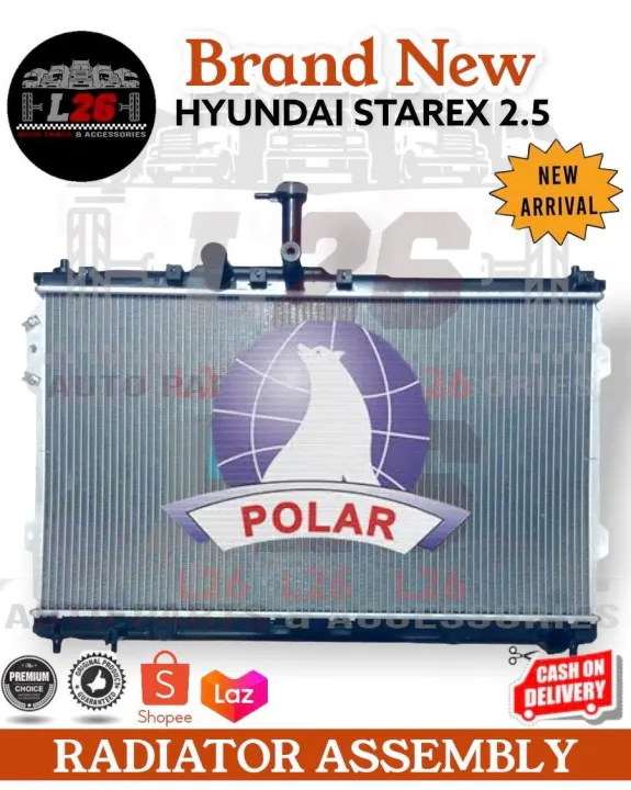 Hyundai Starex 2.5 A/T M/T PA16 1ROW Radiator Assembly (POLAR) | Lazada PH