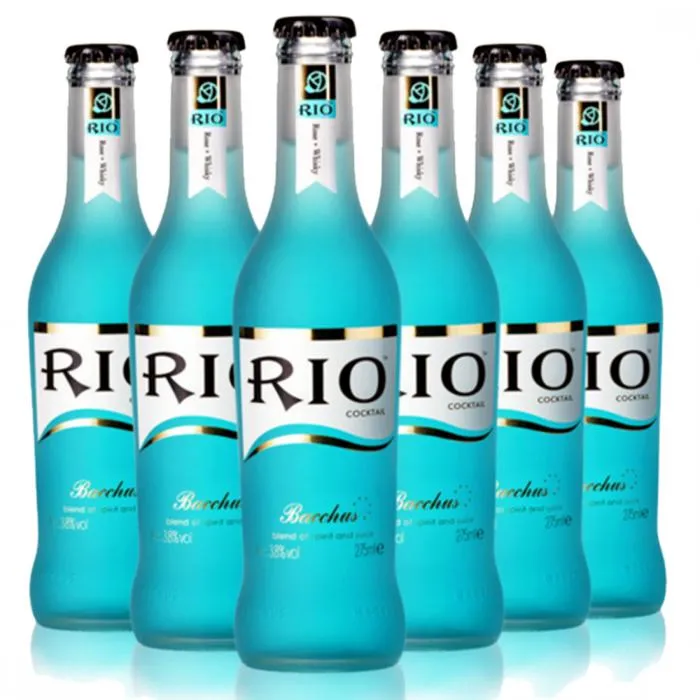 24 Bottle RIO COCKTAIL Wine Blue Rose + Whisky FLAVOR 275ml Bottle ...
