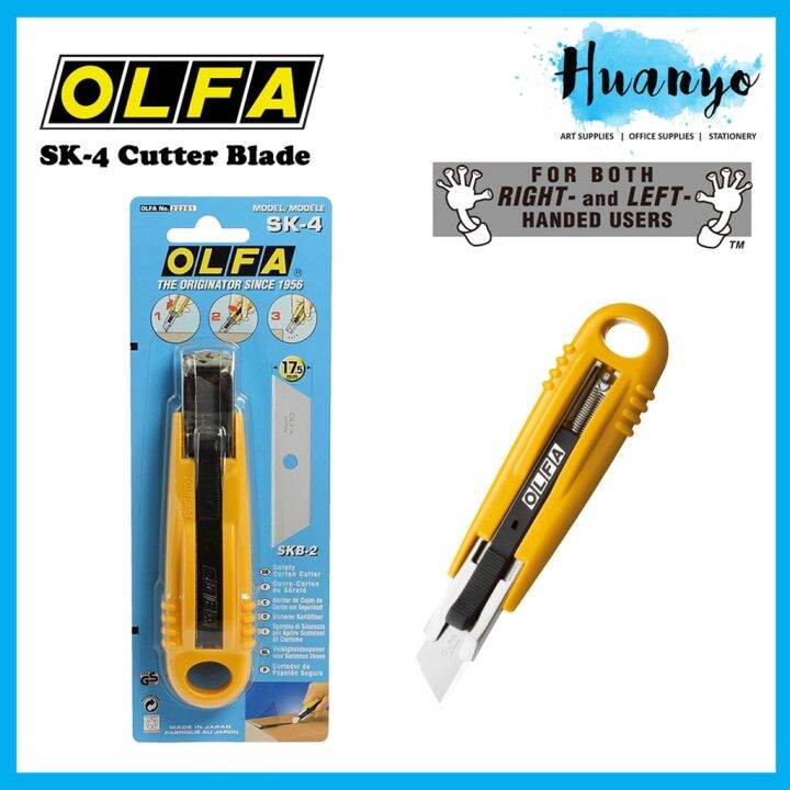OLFA Self-Retracting Safety Cutter Knife Blade Carton Opener for Hobby Craft & Utility SK-4 | Lazada