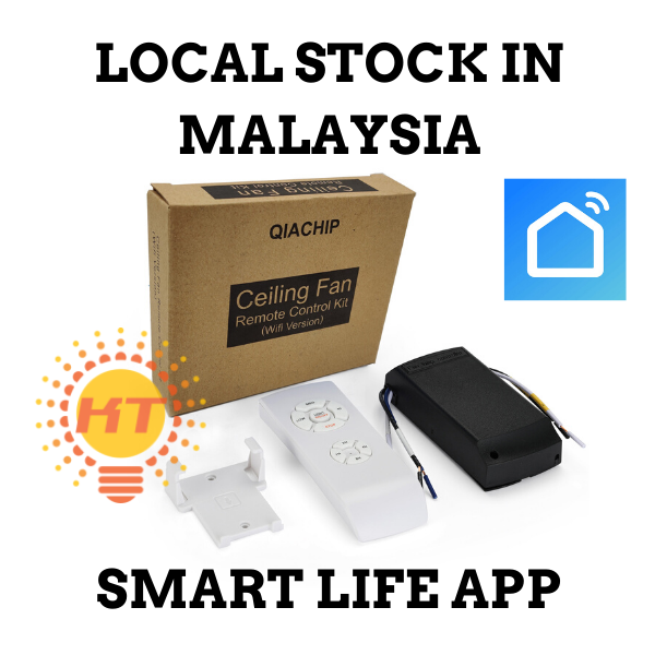 Smart Life app Wi-Fi Ceiling Fan speed And Light Controller with remote control | Lazada