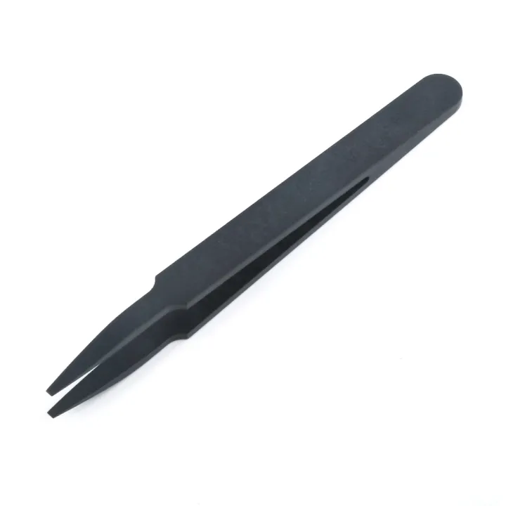 Non-Conductive Tweezers with Flat Tip Anti-static Carbon Fiber Plastic ...