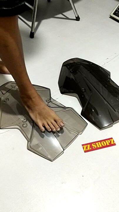 Windshield adv150 adv160 Visor ADV 150 ADV 160 warna ryben dan hitam ...