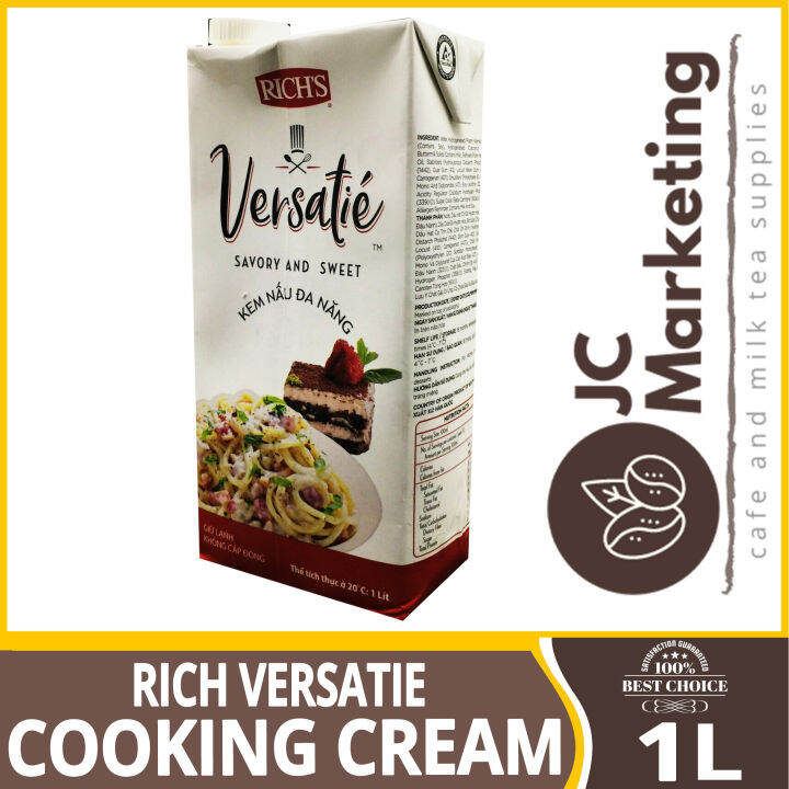 Rich Versatie Cooking Cream 1L Alternative to dairy cream for all ...