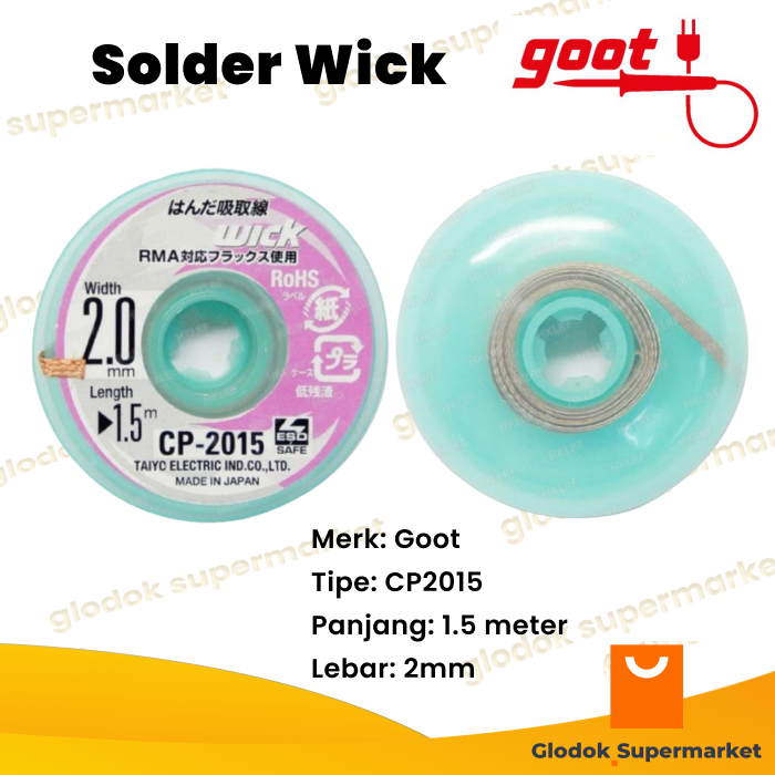 Solder Wick Goot CP2015 Pita Pembersih Timah CP-2015 Original Japan ...