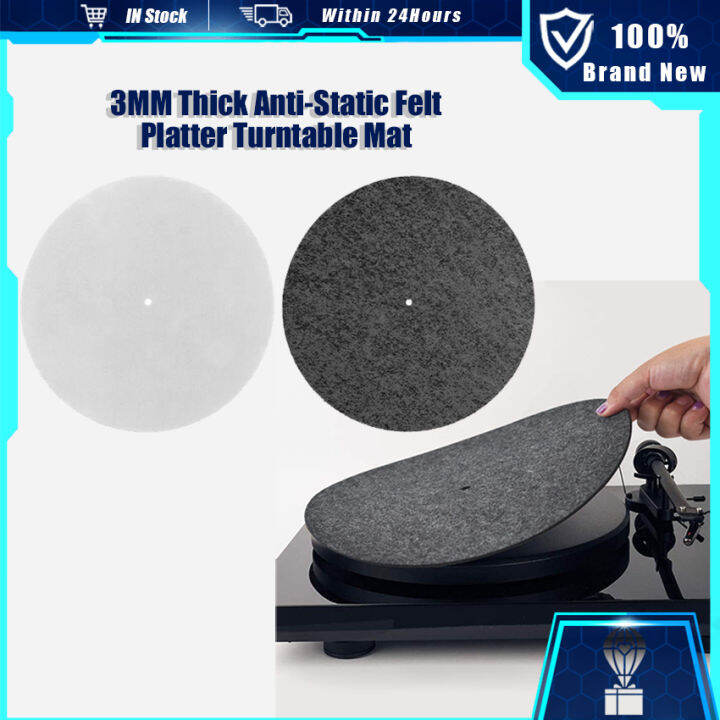 3mm Felt Turntable Mat Slipmat Audiophile Anti-Static LP Vinyl Record ...