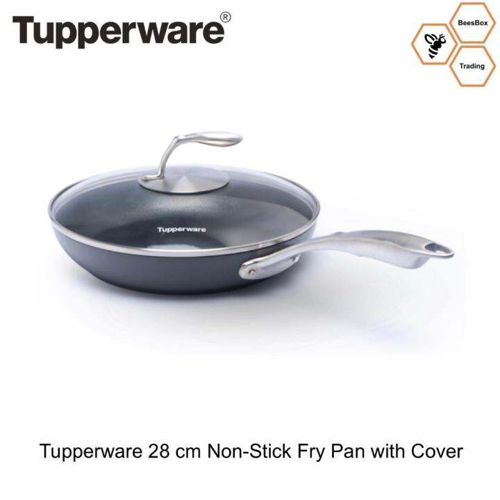 Tupperware Tupperchef Series 28cm Non-Stick Frypan with Cover | Lazada PH